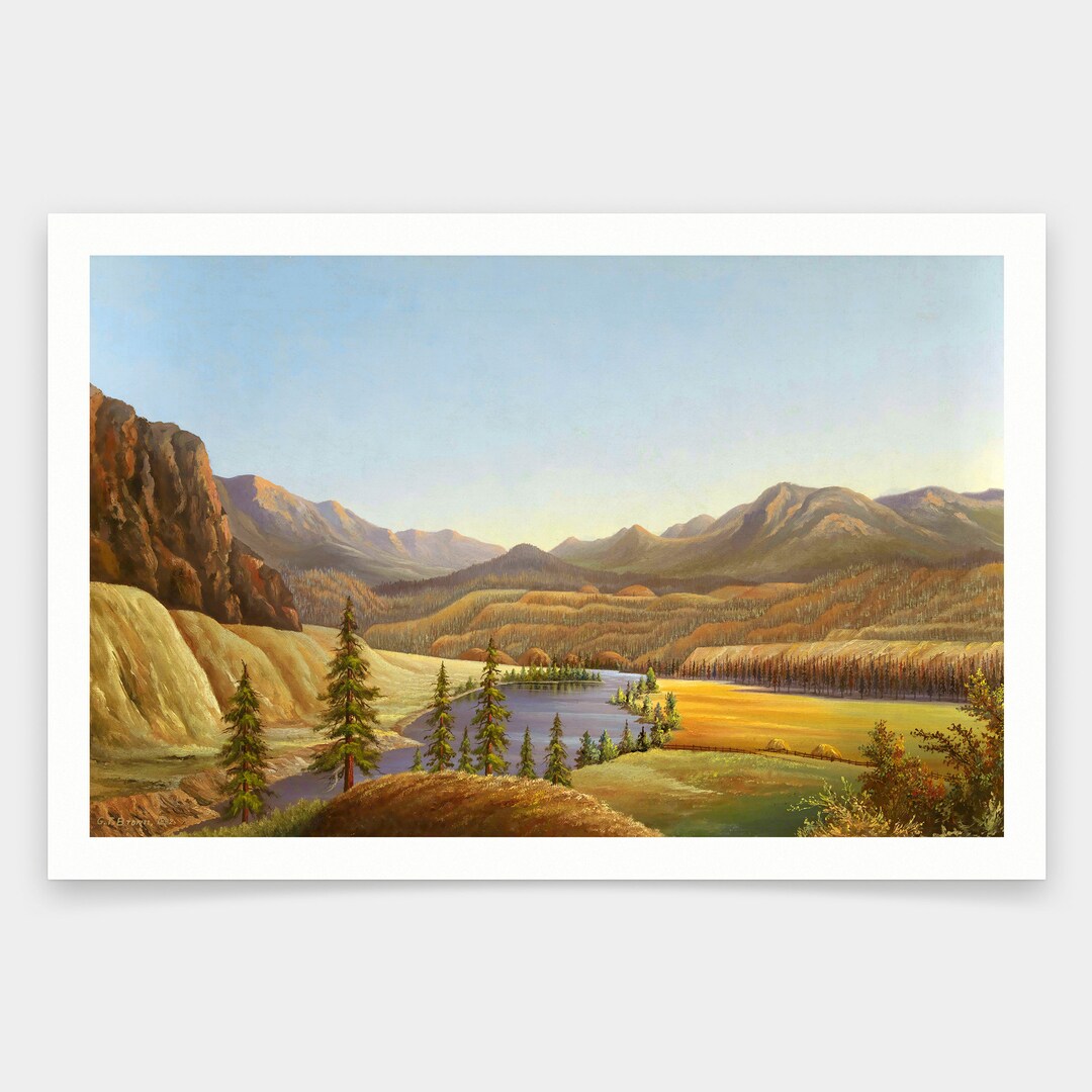 Grafton Tyler Brown,view of Lake Okanagan, British Columbia,art Prints ...