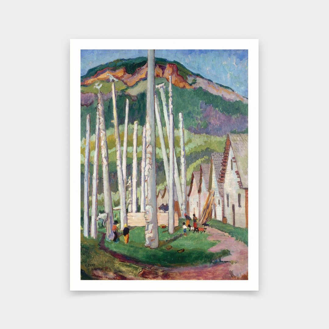 Emily Carr, Kispiox Village, impresiones de arte, arte vintage, arte de ...