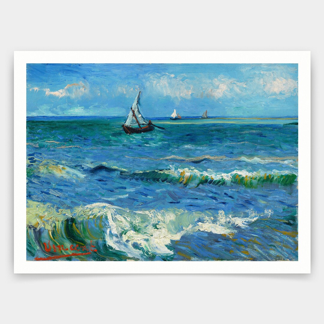 Vincent Van Gogh,seascape Near Les Saintes-maries-de-la-mer,art Prints ...