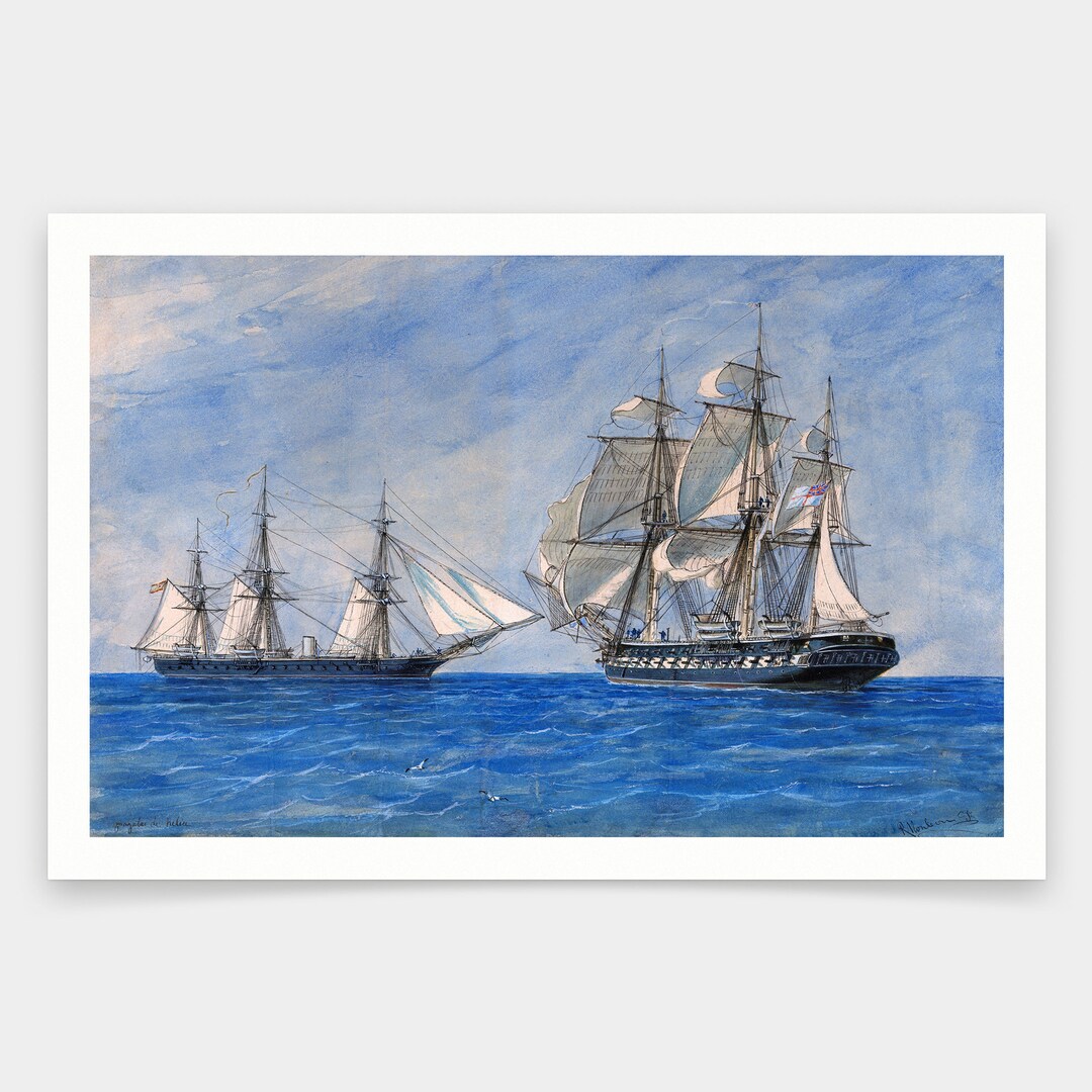 Rafael Monleón Y Torres,steam and Propeller Frigates, Gerona,art Prints ...