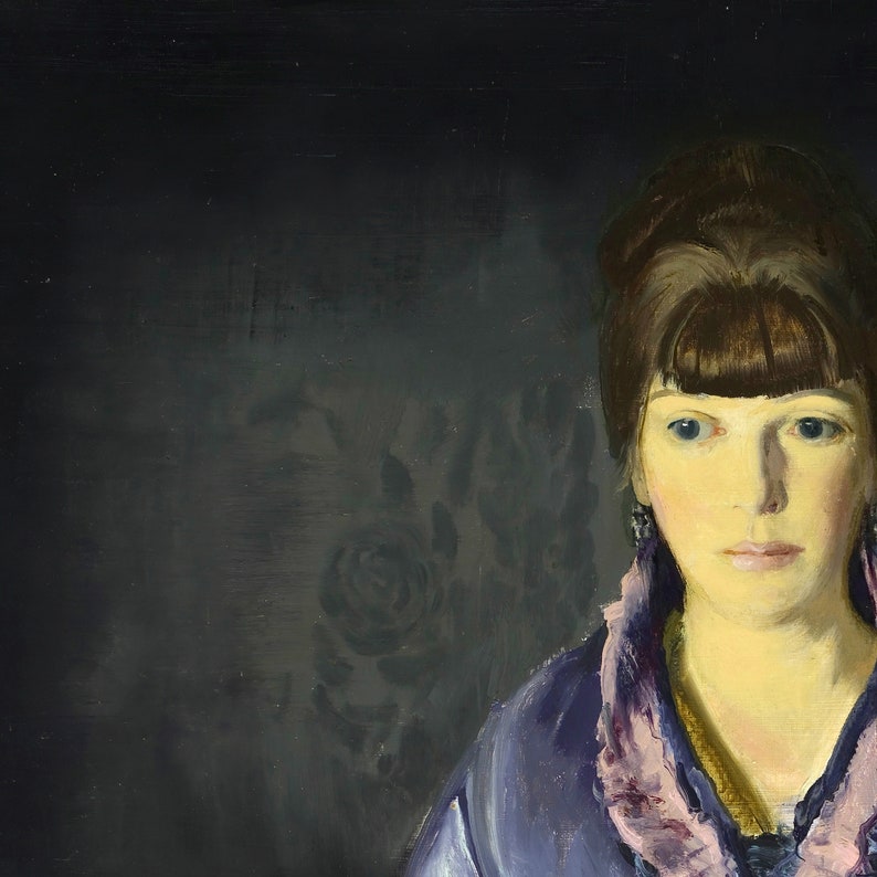 George Bellows,emma in the Purple Dress,art Prints,vintage Art,canvas ...