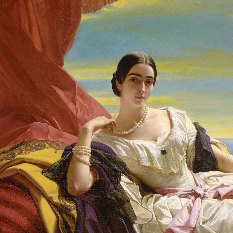Franz Xaver Winterhalter,portrait of Leonilla,princess of Sayn ...