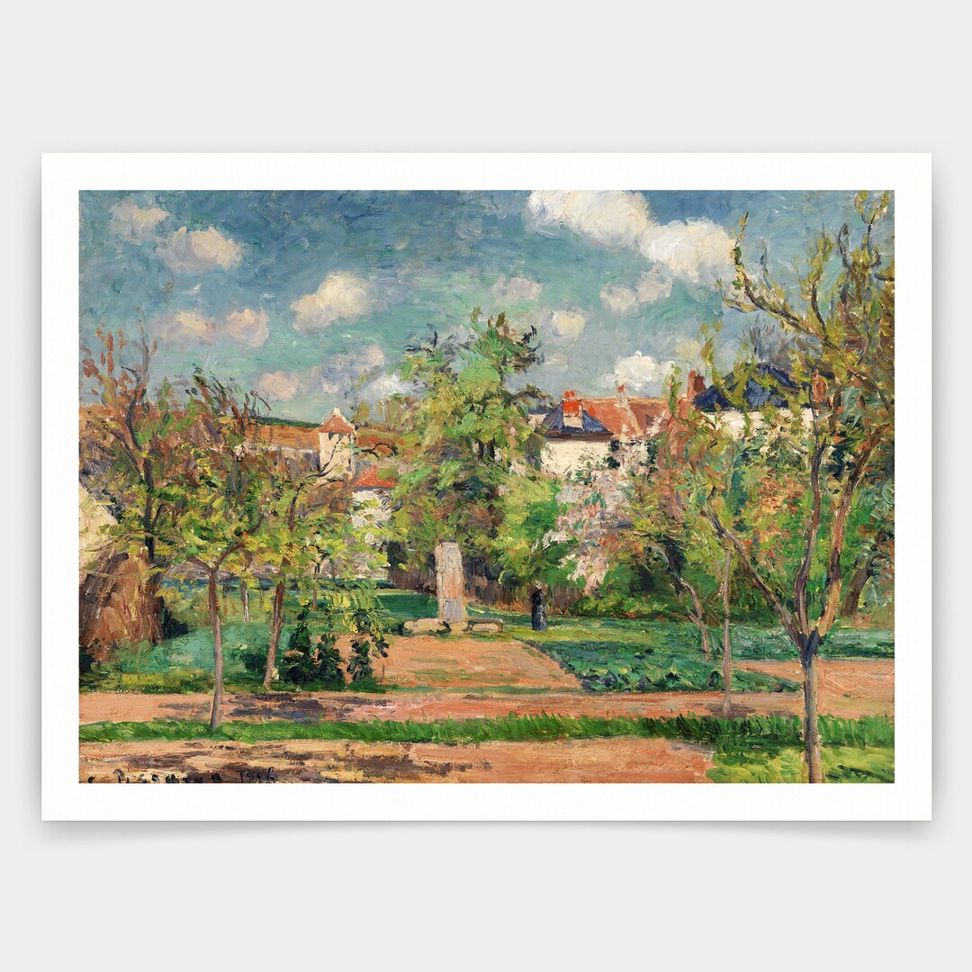Camille Pissarro,garden in Full Sunlight,art Prints,vintage Art,canvas ...