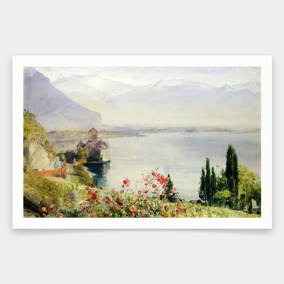 John William Inchbold,the Castle at Chillon,art Prints,vintage Art ...