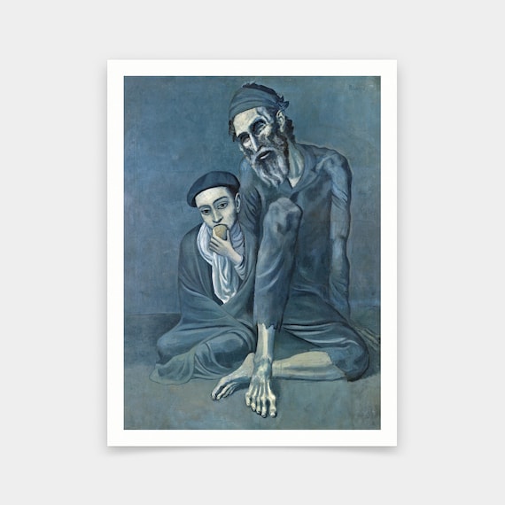 Pablo Picassoold Jew and a Boyblind Beggar With a Boyart - Etsy