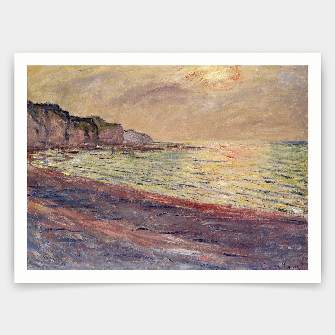 Claude Monet,the Beach at Pourville, Setting Sun,art Prints,vintage Art ...