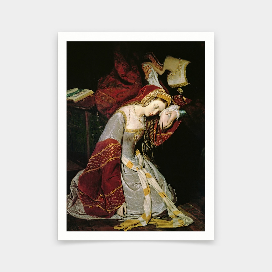 Edouard Cibot,anne Boleyn in the Tower,art Prints,vintage Art,canvas ...