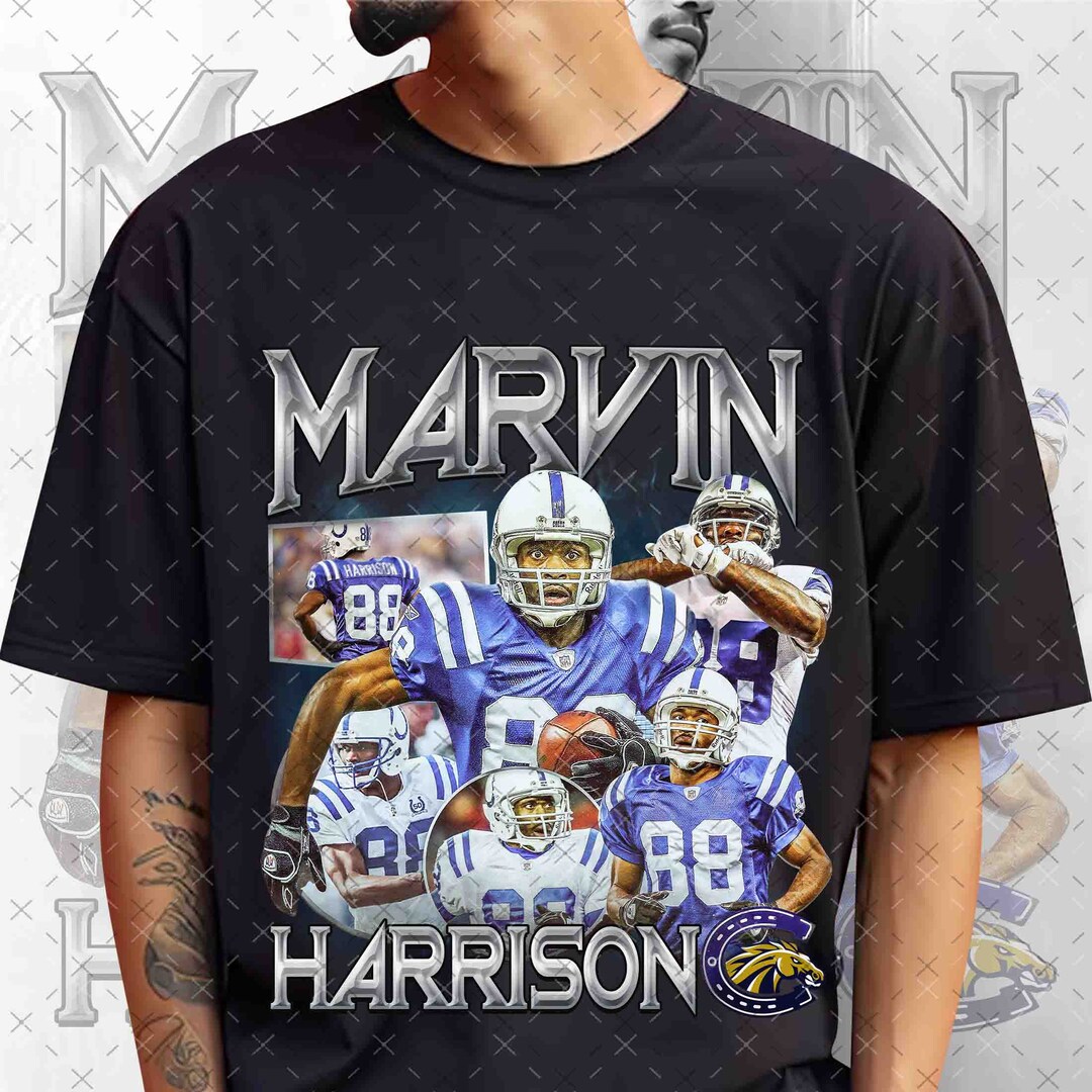 Marvin Harrison Jr Vintage Bootleg Rap Tee, Marvin Harrison Jr Retro ...