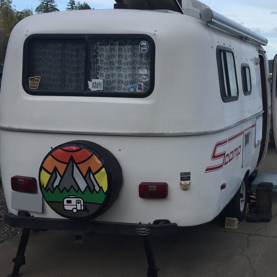 Scamp Thicklines Art Custom Tire Cover | Etsy