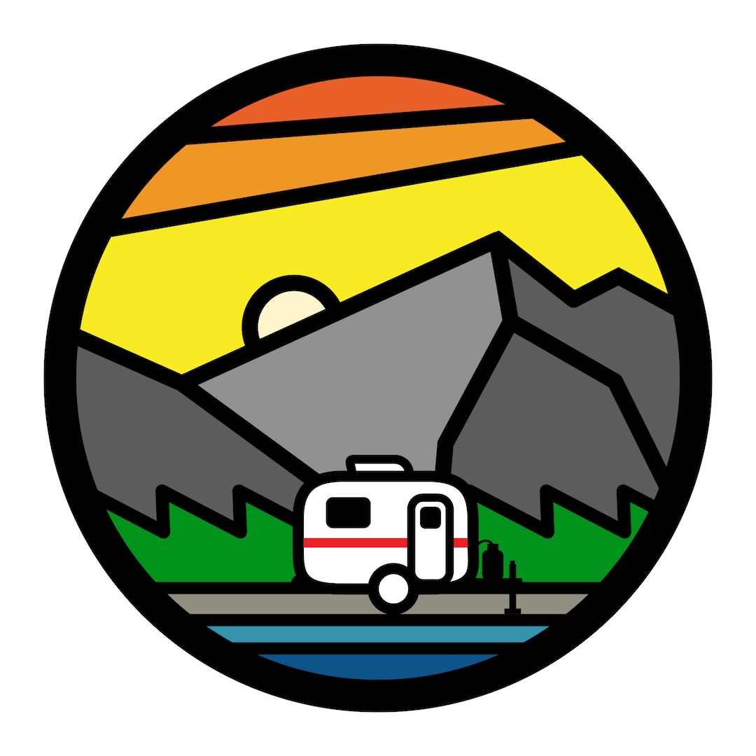 Scamp Thicklines Art Custom Tire Cover 13ft Desert Series - Etsy