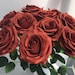Burnt Orange Rose With Long Stems, Artificial Silk Flowers Ruse Orange ...