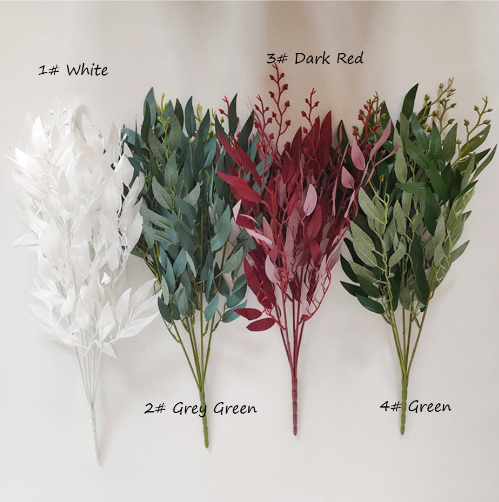 Artificial Willow Leaves Stems Willow Stems Silk Willow | Etsy