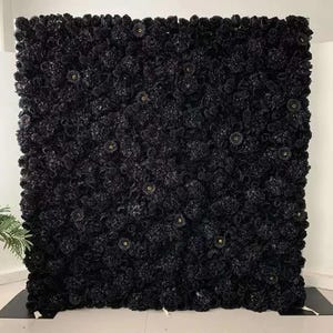 Black Flowers Wall Artificial Roses Backdrop Wedding Photography ...