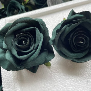 Emerald Green Rose Head, 10pcs High Quality Emerald Green Flowers for ...