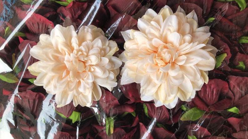 Wholesale Rust Orange Dahlia Flowers dusty Blue Dahila Head - Etsy