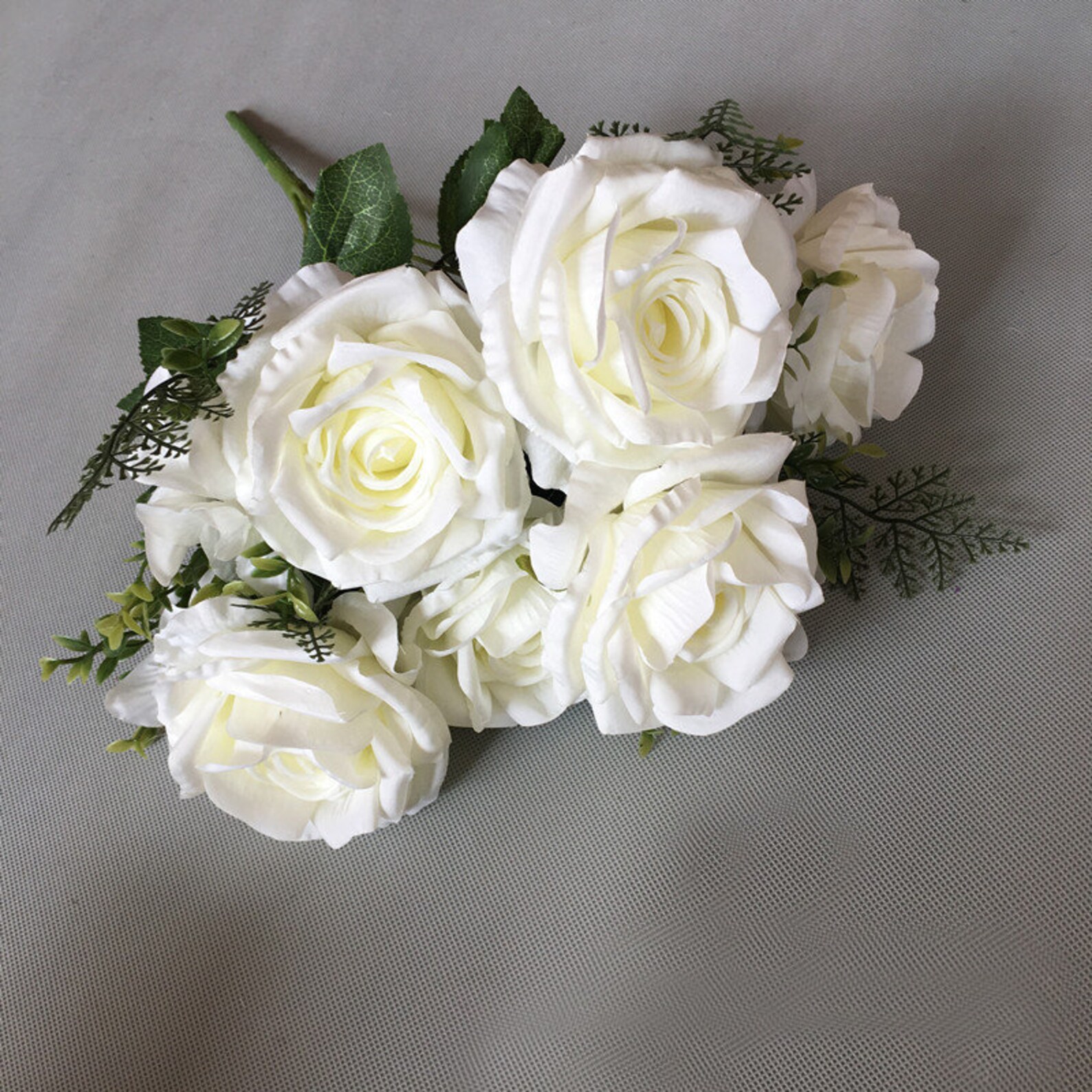 Rose Artificial Flowers Rose Bush Realistic Fake Roses W/stem | Etsy