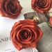 10-100pcs Burnt Orange Rose Artificial Rose Heads, 9cm Rust Orange ...