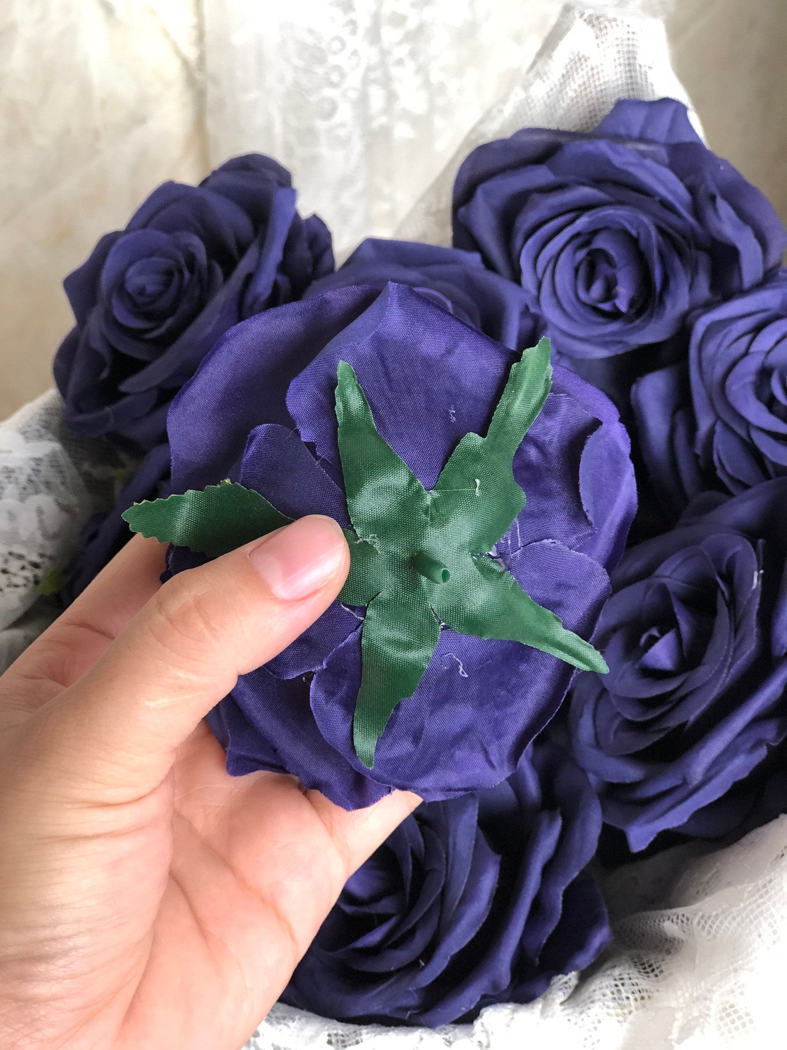 Navy Blue Rose Flower Rose Head 9cm High Quality Roses Head - Etsy