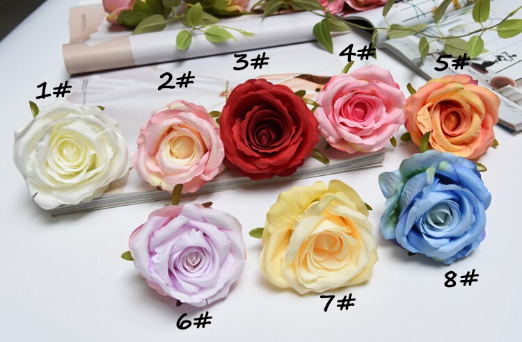 10-100pcs Wholesale Artificial Rose Simulation Flower Head - Etsy