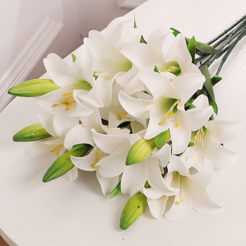 Real Touch Artificial Lily Flowers Full Bloom Artificial | Etsy