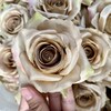 10-100pcs Burnt Orange Rose Artificial Rose Heads, 9cm Rust Orange ...