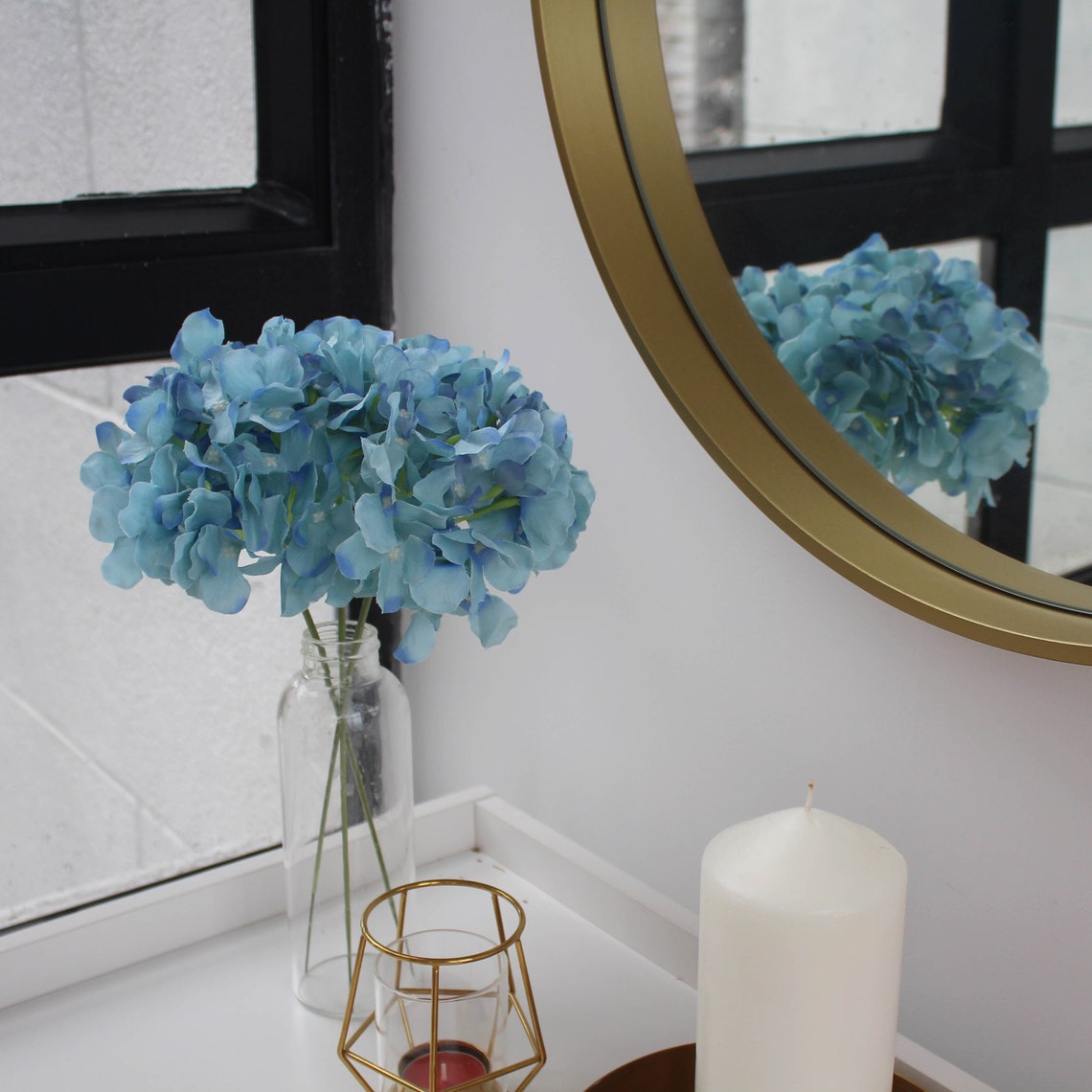 50-100 Teal Artificial Silk Hydrangea Flowers Faux Artificial - Etsy