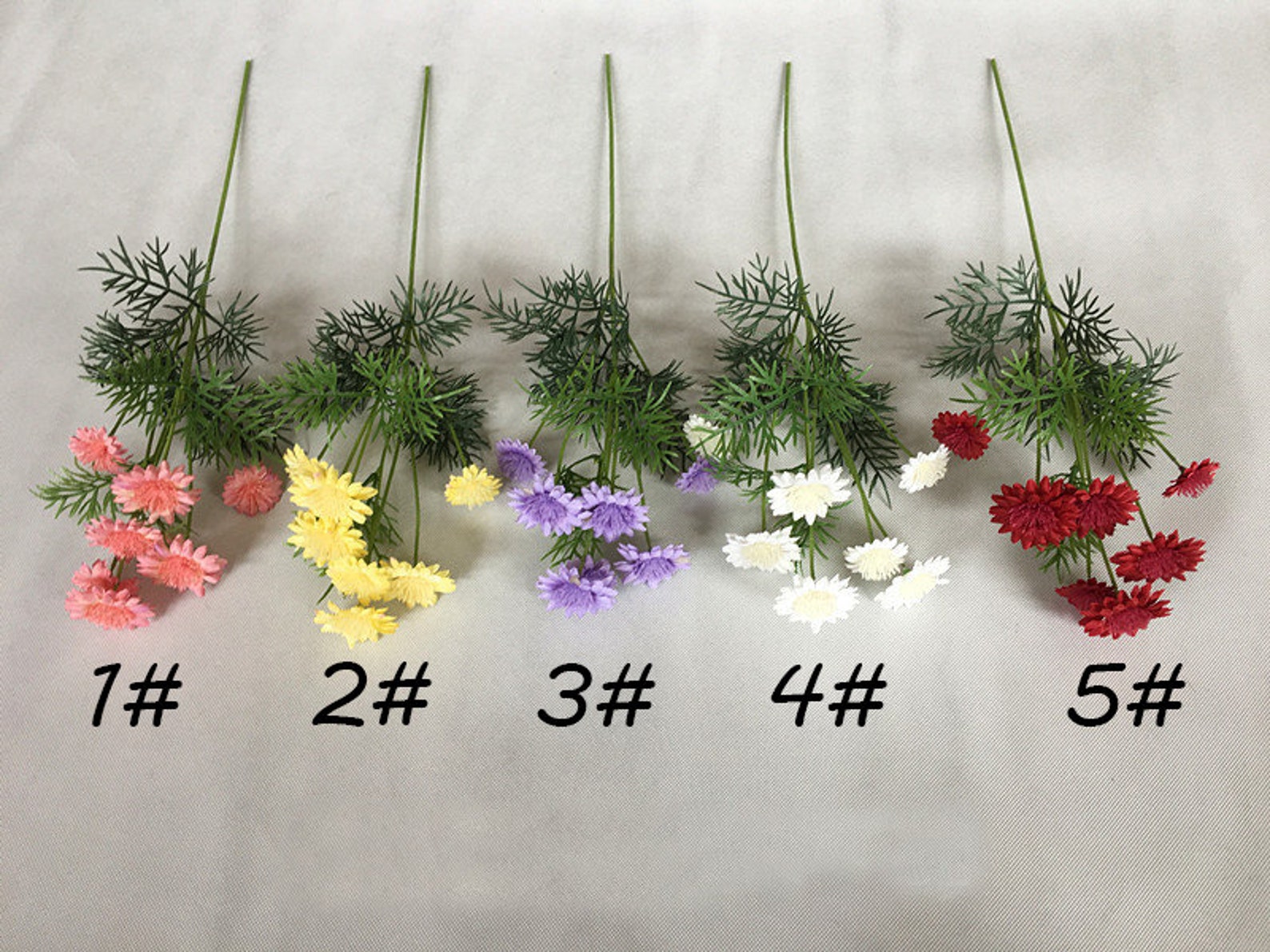 Artificial Cornflower 7 Flower Head Cornflower Artificial | Etsy