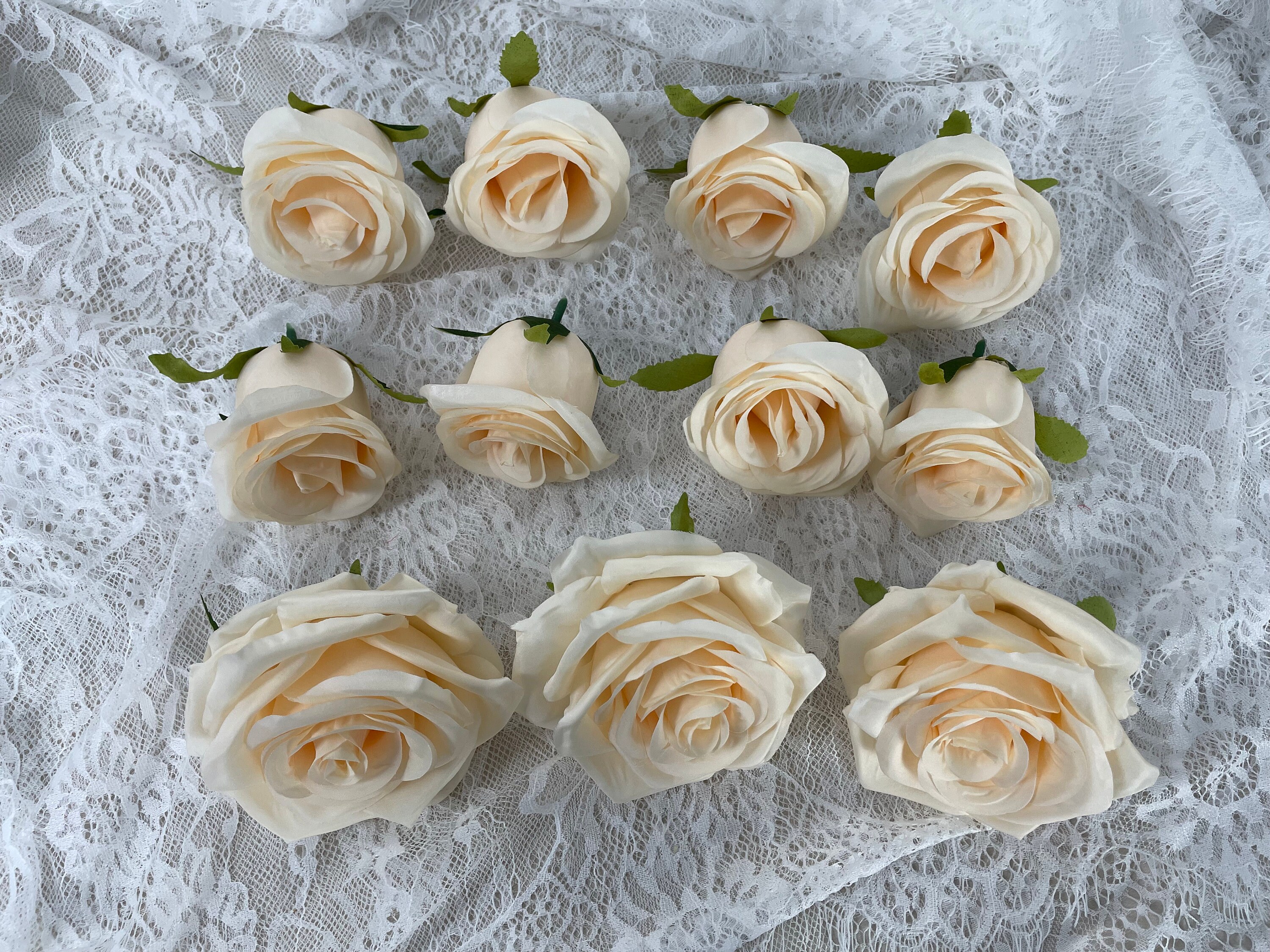 10-100pcs Champagne Rose Buds Only Artificial Roses Fake Rose | Etsy