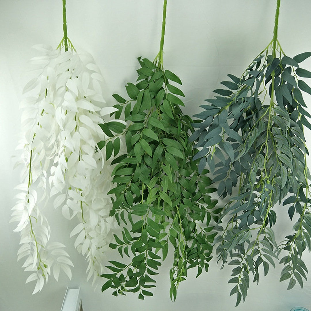 Simulation Flowers Wholesale Simulation Willow Leaves Wall Hanging ...