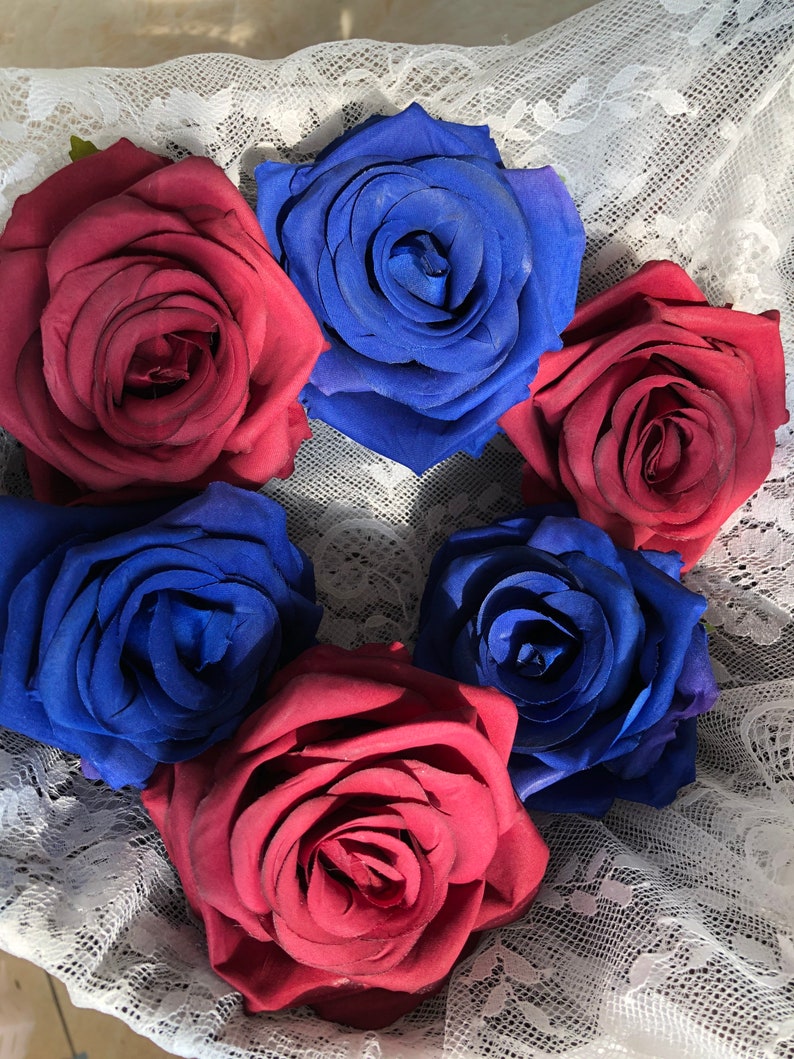 10-100PCS Royal Blue Artificial Rose Royal Blue Flowers Only | Etsy