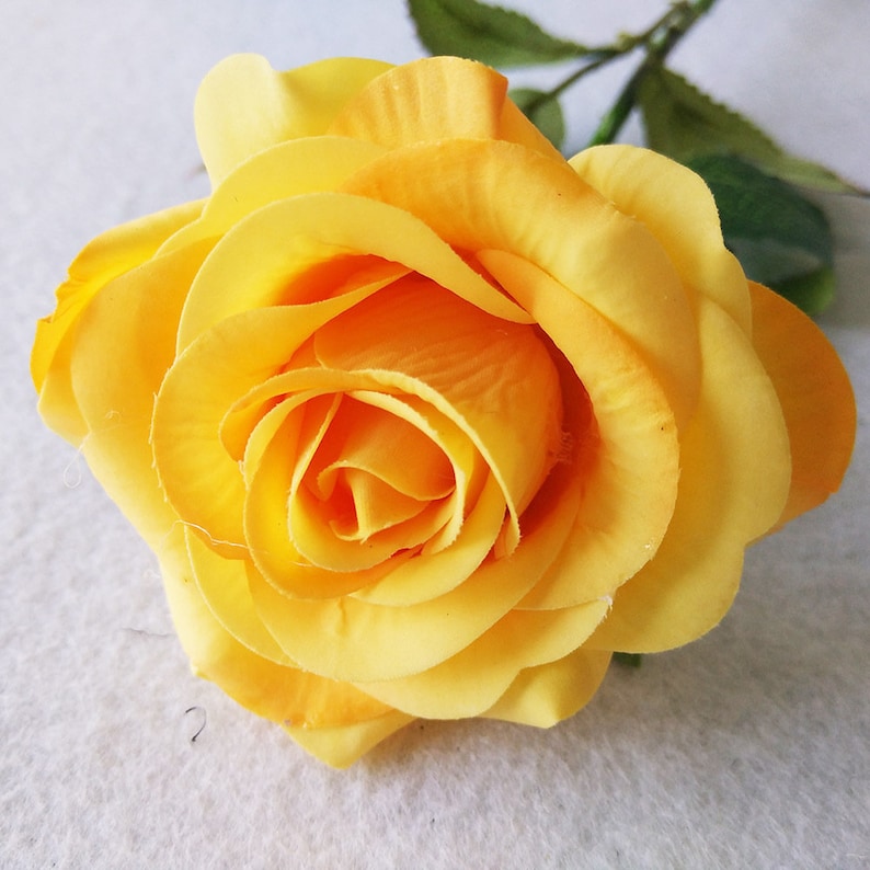 20pcs Yellow Real Touch Roses Latex Silk Flower Realistic - Etsy