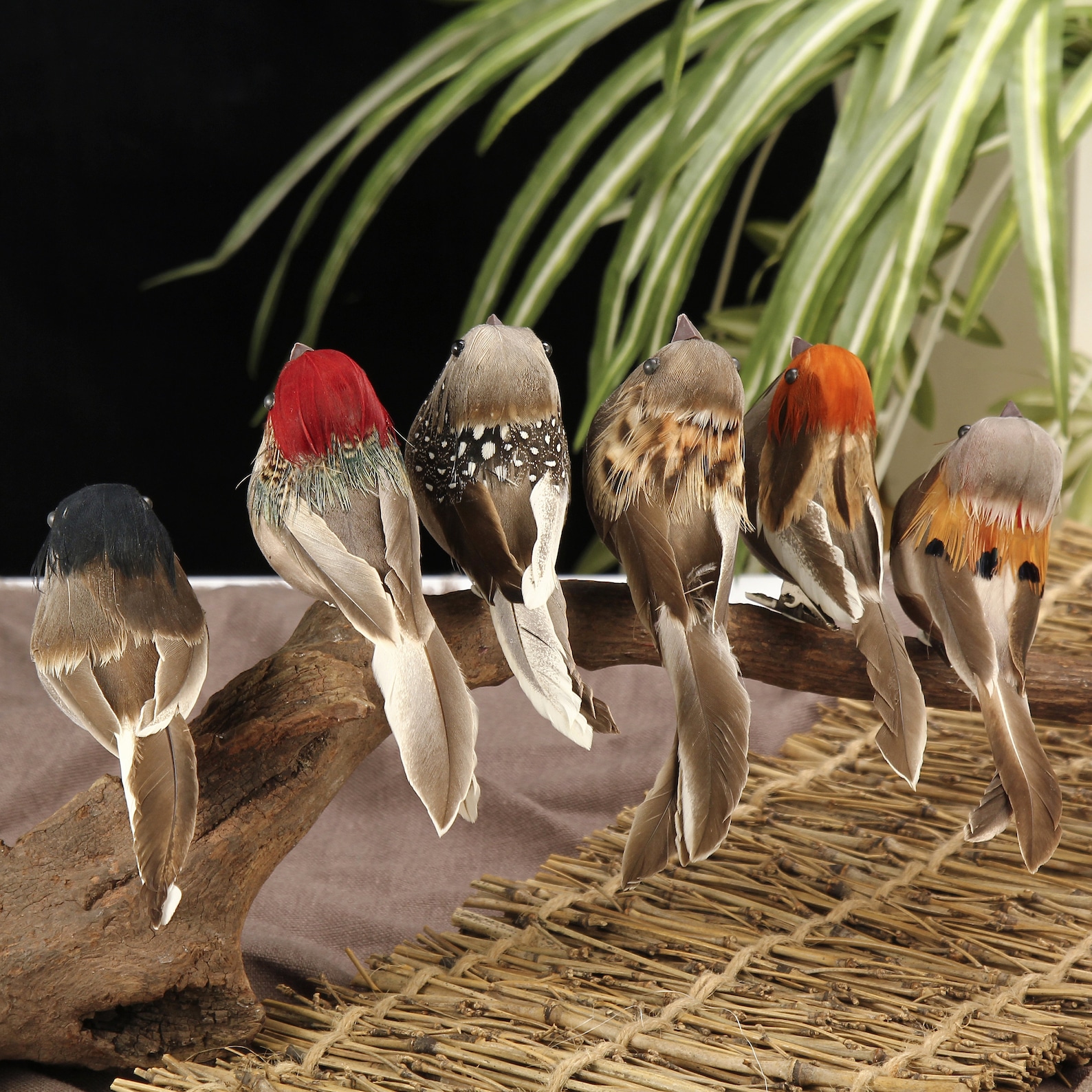 Artificial Birds, 6 Artificial Parrow With Clip, Fake Birds, Christmas ...