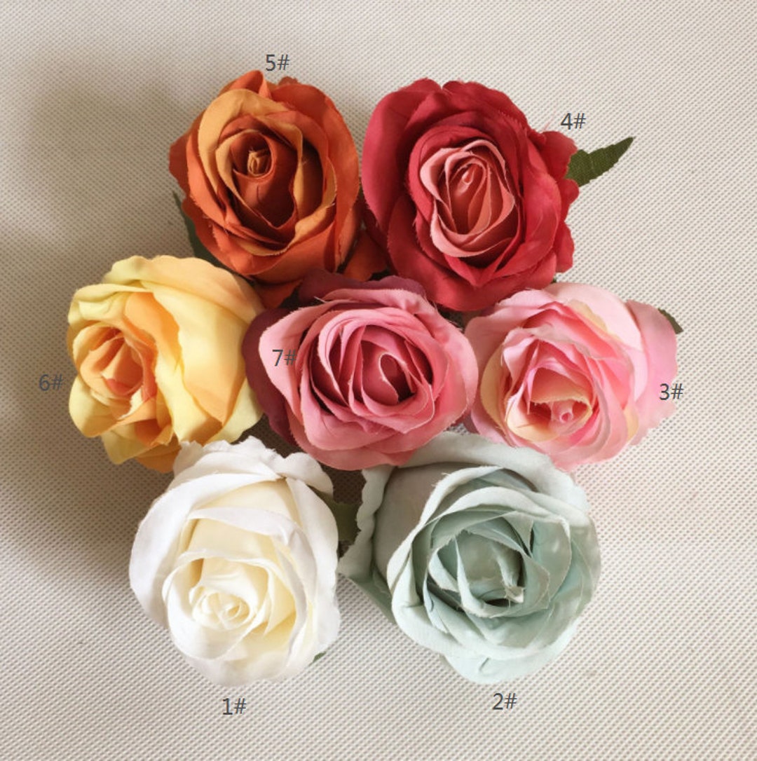 Silk Rose Flowers ,high Quality Silk Rose Head 10pcs ,faux Roses ...