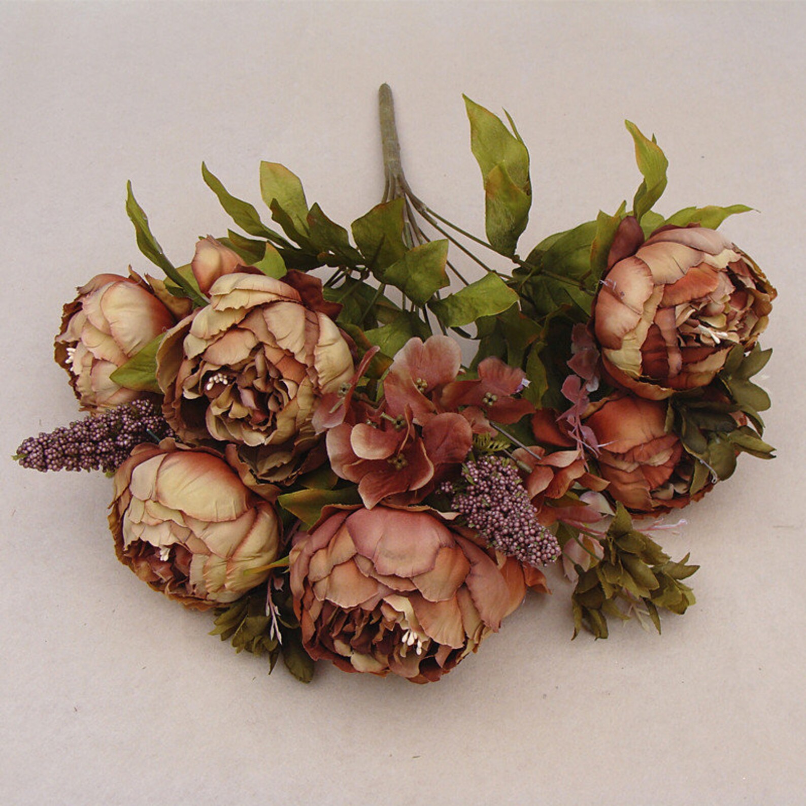 Silk Peony Flower Bouquet, Artificial Peony Silk Flowers Bouquet, Home ...