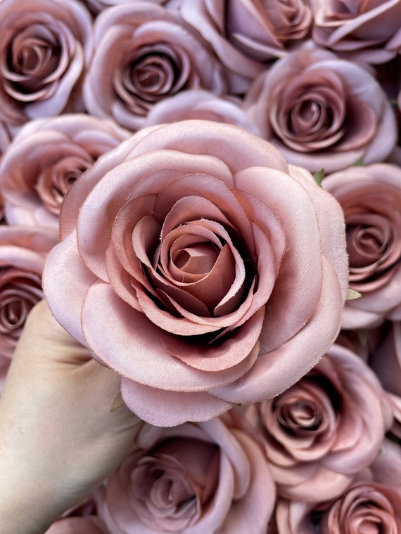New Model Dusty Rose Silk Flowers Wholesale Mauve Roses Artificial Flowers High Quality Silk Roses for Wedding Bouquets Centerpieces Etsy UK