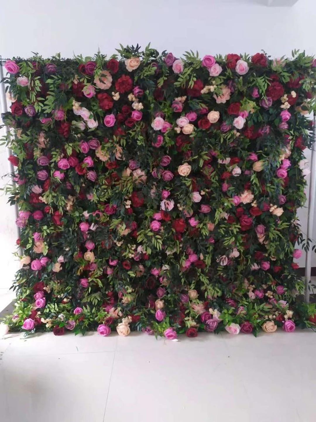 Fuchsia Silk Floral Backdrop Wedding Photography Hot Pink Artificial ...
