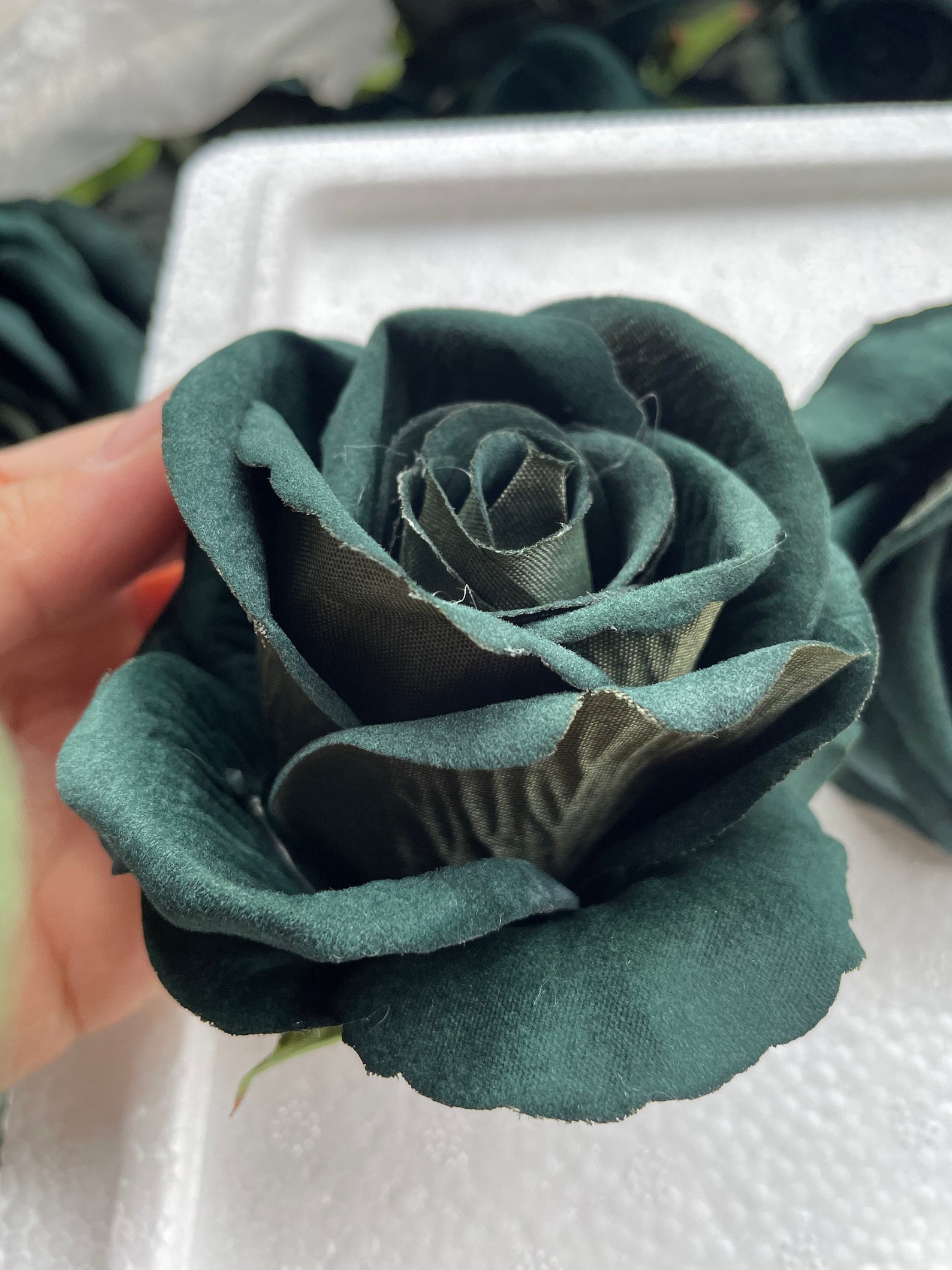 Emerald Green Rose Head 10pcs High Quality Emerald Green - Etsy