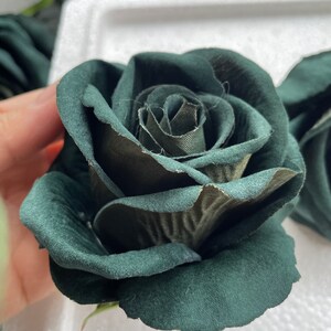Emerald Green Rose Head, 10pcs High Quality Emerald Green Flowers for ...