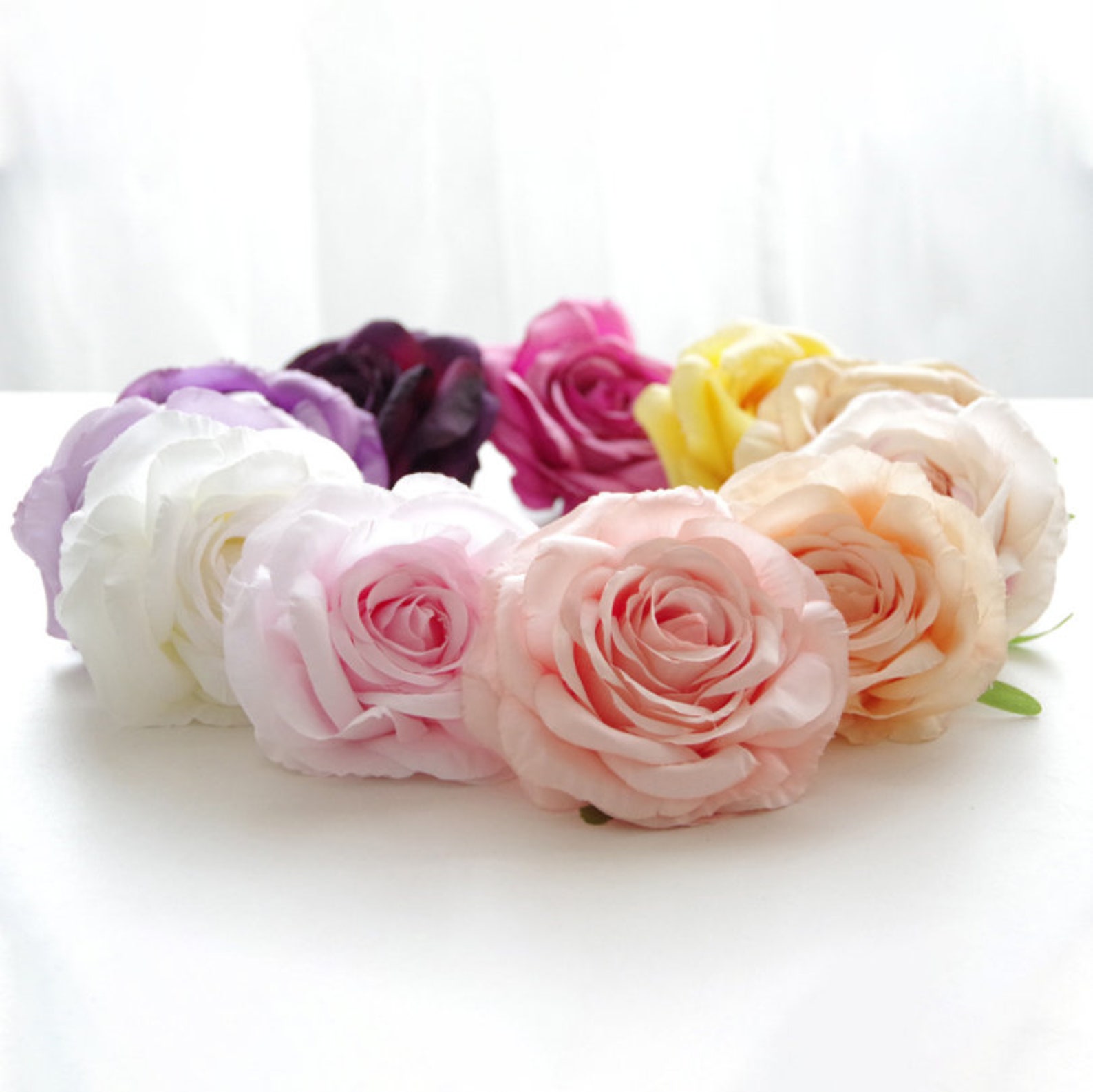 Artificial Flowers Rose Real Looking Fake Roses W/o Stem DIY - Etsy