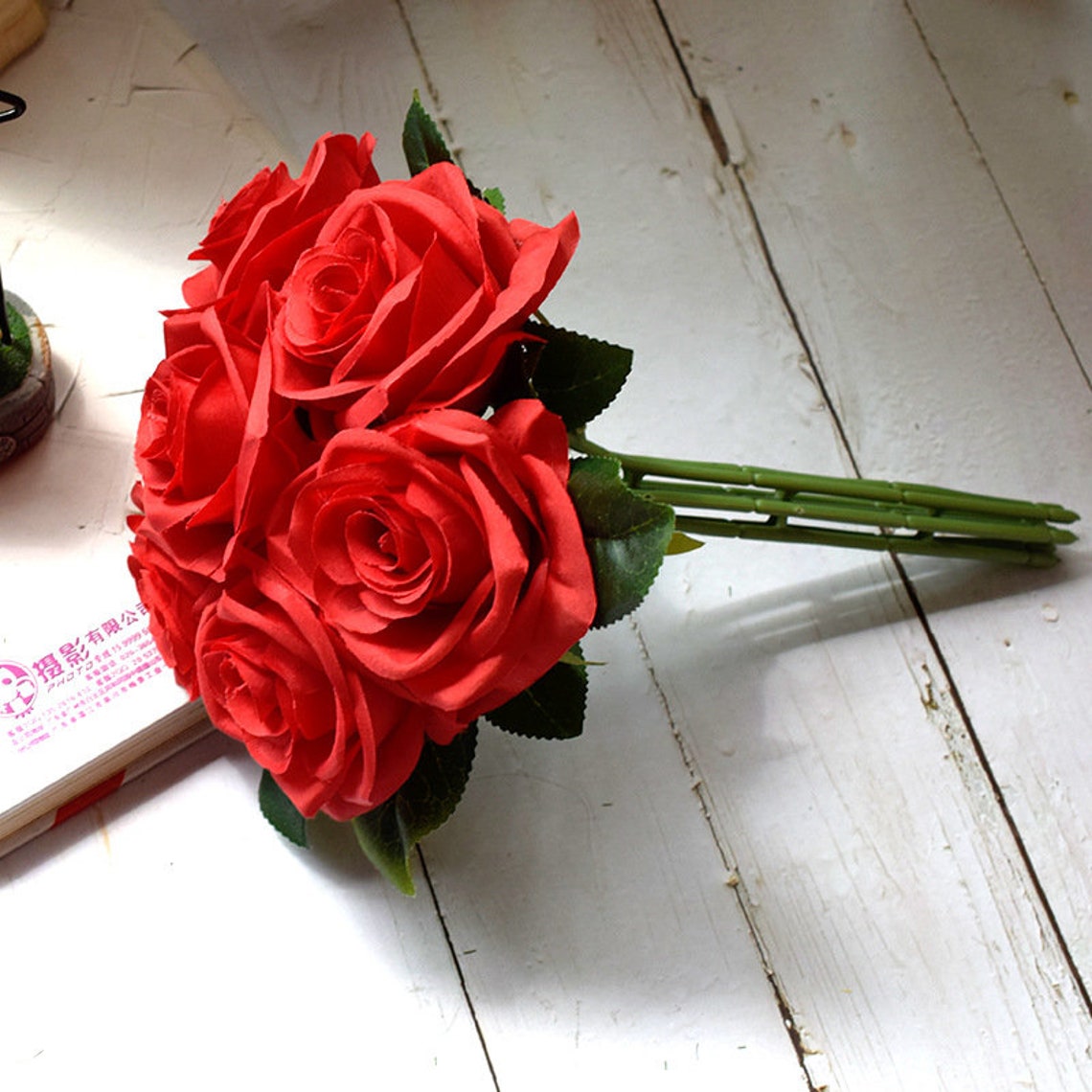 Artificial Red Rose Bouquets Fake Roses Bouquets Rose - Etsy
