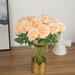 12pcs Champagne Artificial Silk Roses Real Looking Artificial Roses for ...