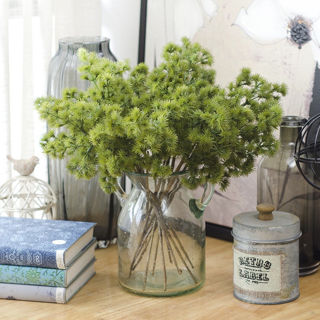 Artificial Pine Needles Branches Craft Fake Plastic Pine for Christmas ...