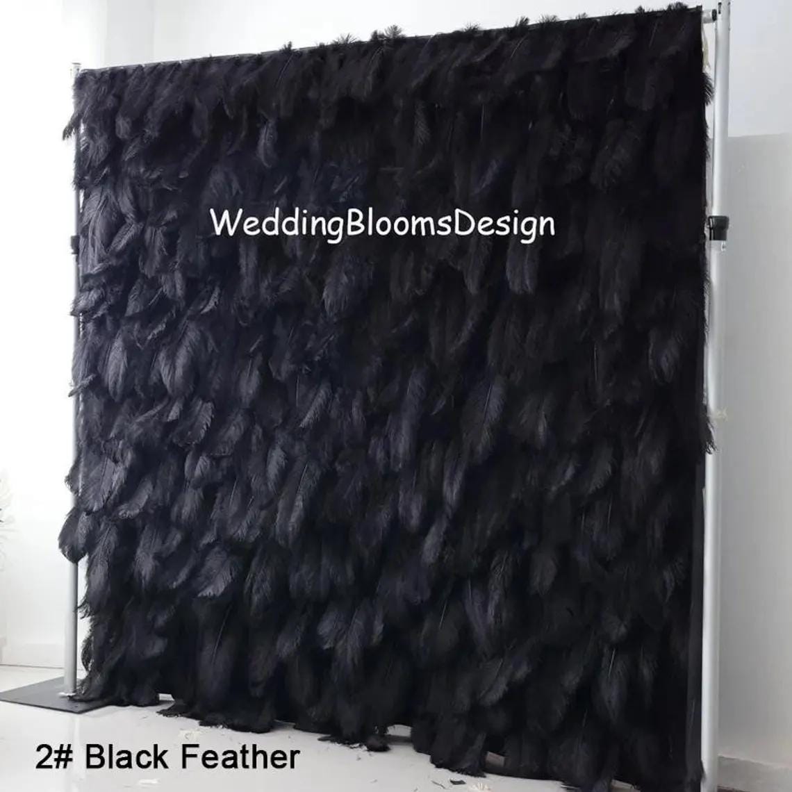 Black Flowers Wall Artificial Roses Backdrop Wedding Photography ...