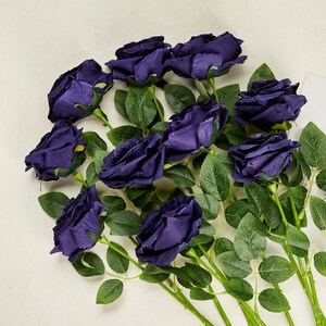 Navy Blue Flowers, Artificial Rose Silk Navy Blue Roses Real Looking ...