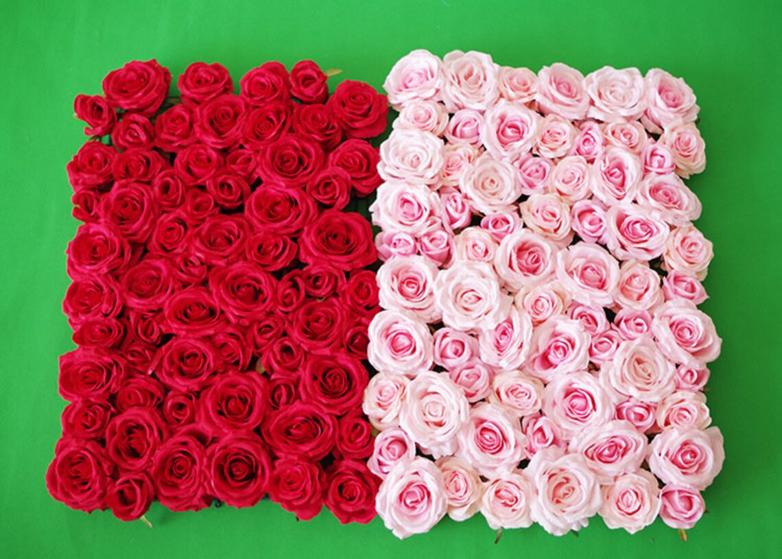 Artificial Rose Flowers Panel Red Rose Flowers Panel Pink | Etsy