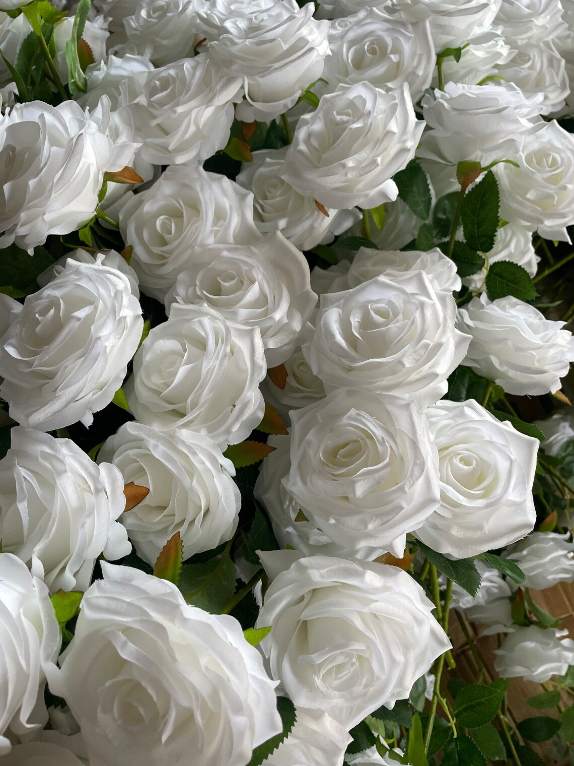 Pure White Rose With Long Stems Artificial Silk Flowers White - Etsy