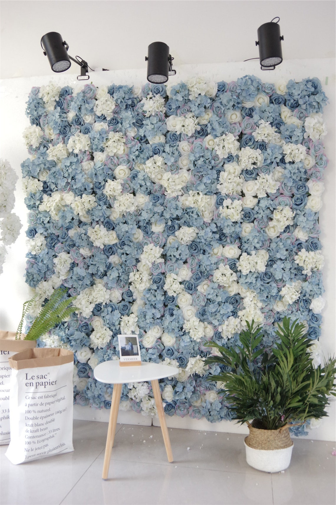 Wedding Flower Wall Panel for Party Birthday Decoration Artificial Rose ...