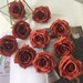 10-100pcs Burnt Orange Rose Artificial Rose Heads, 9cm Rust Orange ...
