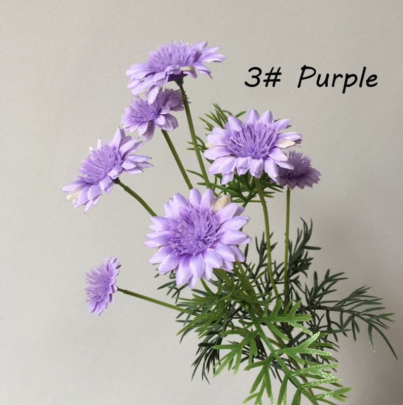 Artificial Cornflower 7 Flower Head Cornflower Artificial | Etsy