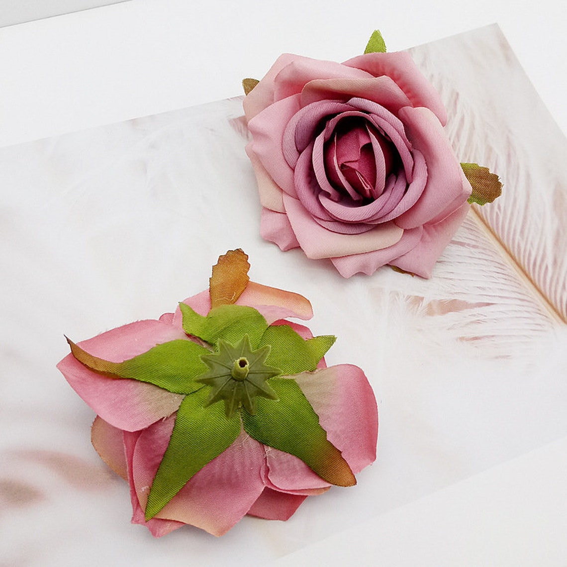 50-100pcs High Quality Artificial Rose Head DIY Handmade Garland ...